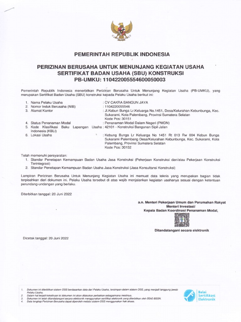 COMPRO CV. CAKRA BANGUN JAYA.pdf | PDF