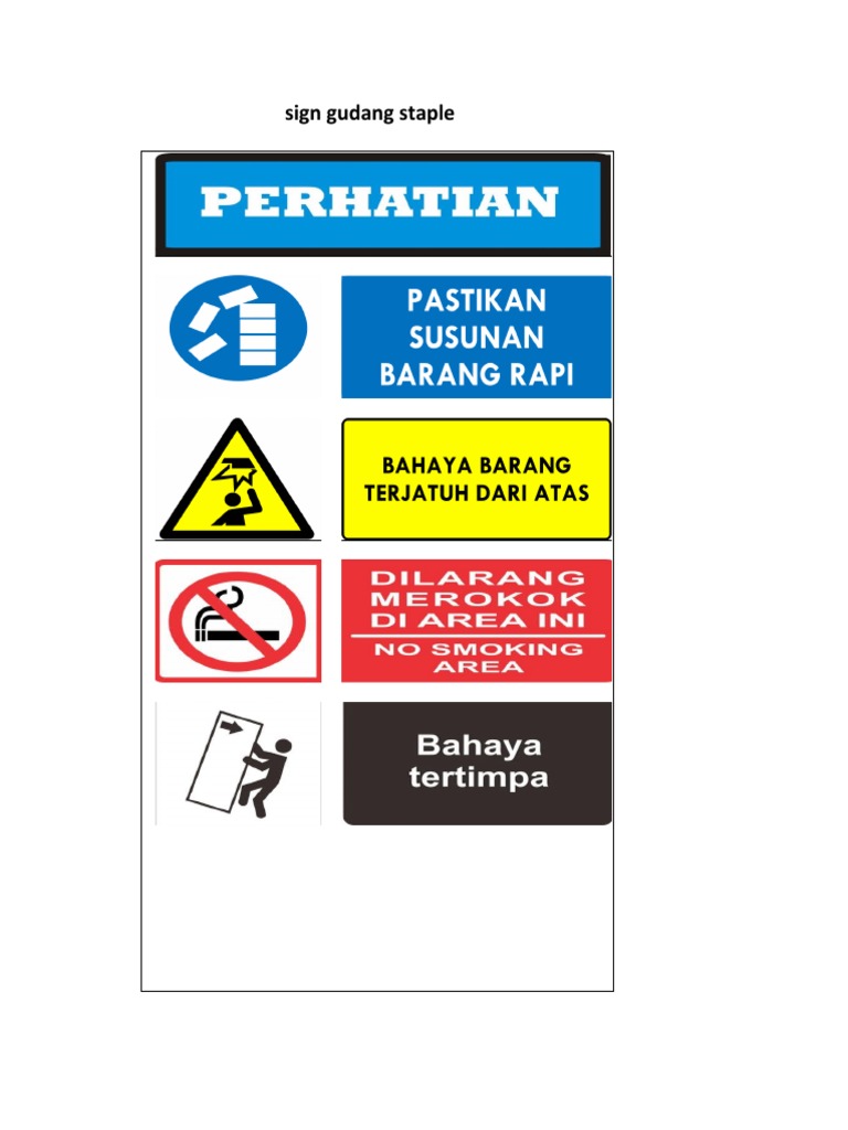 Sign Gudang Staple | PDF