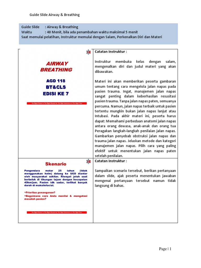 Guide Slide Airway & Breathing | PDF