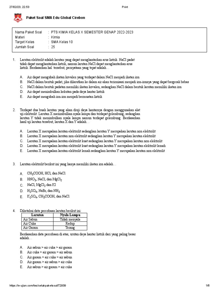 KIM 10 - Soal PTS Genap PDF | PDF | Metode & Bahan Ajar | Teknologi & Rekayasa