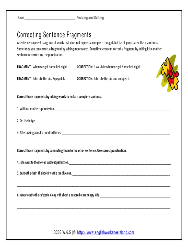 Correcting Sentence Fragments | PDF