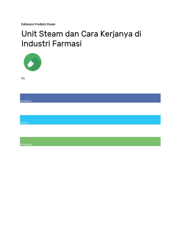 Referensi Produksi Steam | PDF