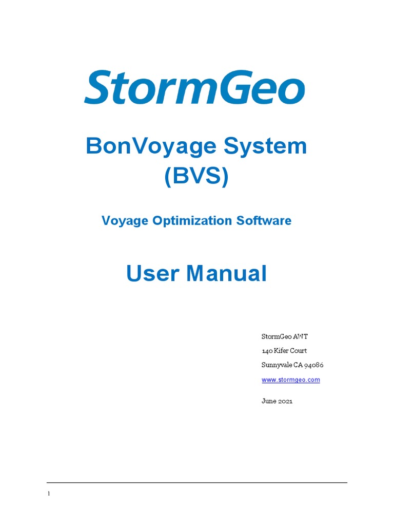 BVS Users Manual 8.6 | PDF | Weather Forecasting | Menu (Computing)