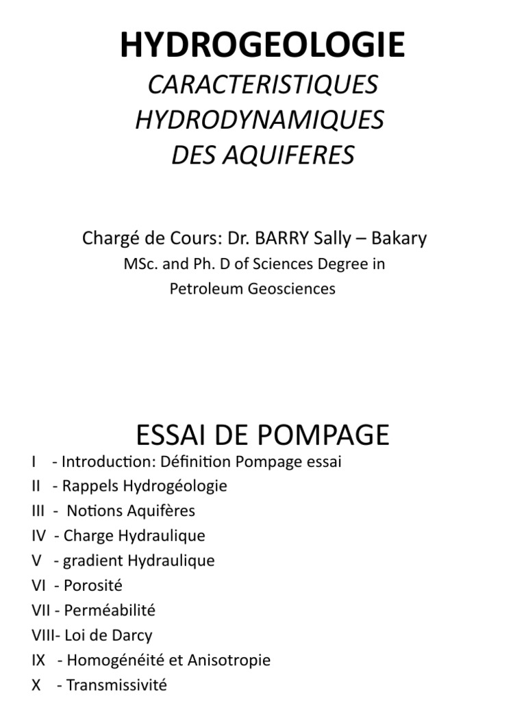 Pompage Essai | PDF | Hydrogéologie | Pompe