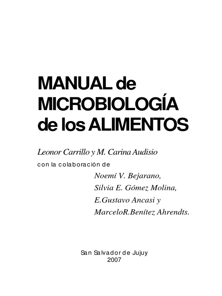 Manual de Microbiología de los Alimentos: Una guía completa para la seguridad alimentaria y el ...