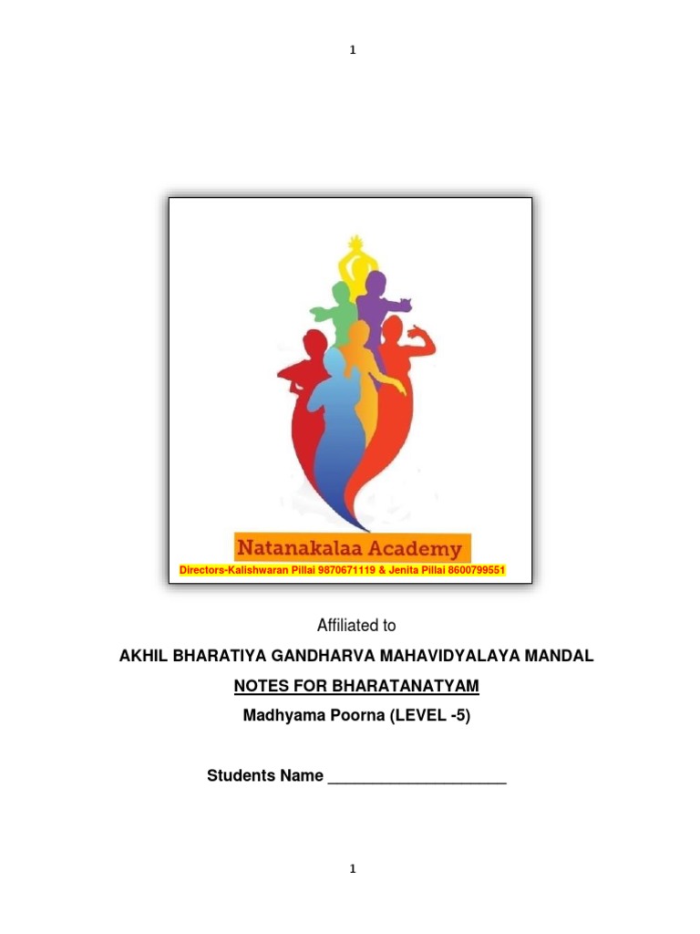 Madhyama Poorna Notes-1 | PDF | Dances | Performing Arts