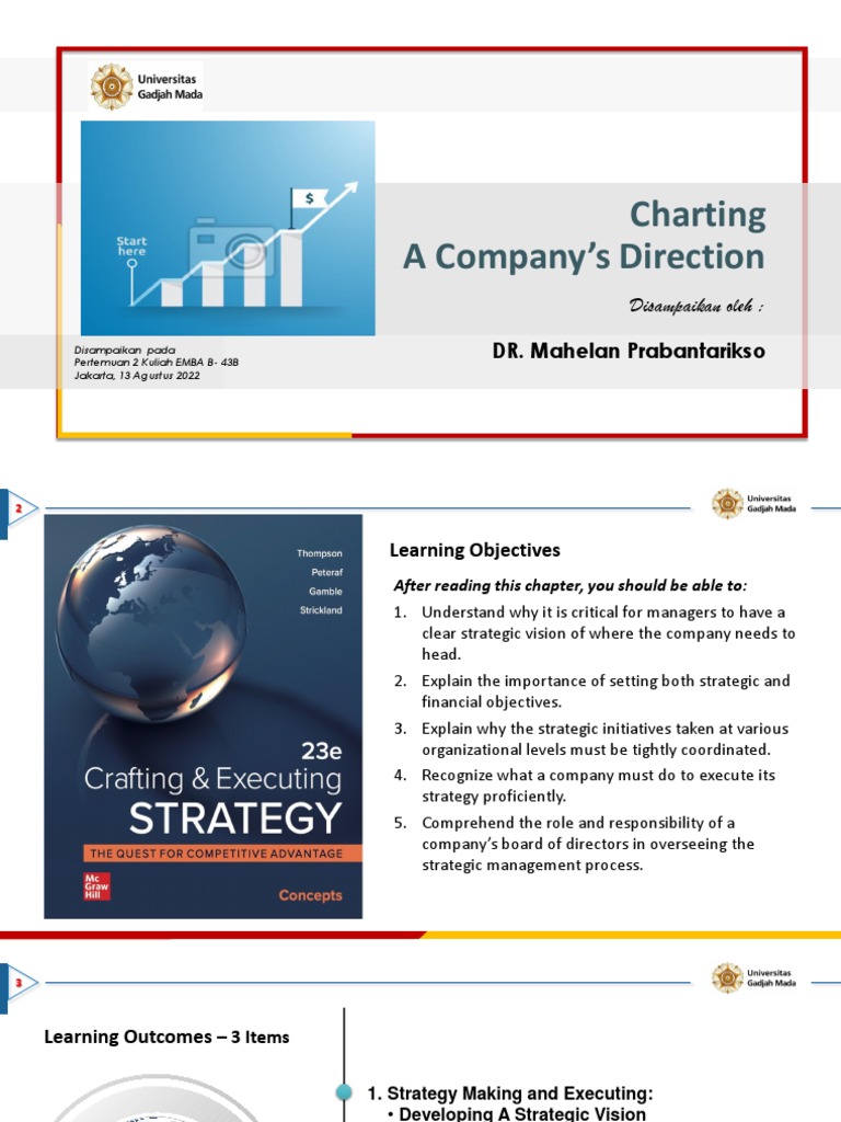 2 MATERI MATA KULIAH STRATEGIK MANAGEMENT MM UGM - Charting A Company - S Direction PDF | PDF ...