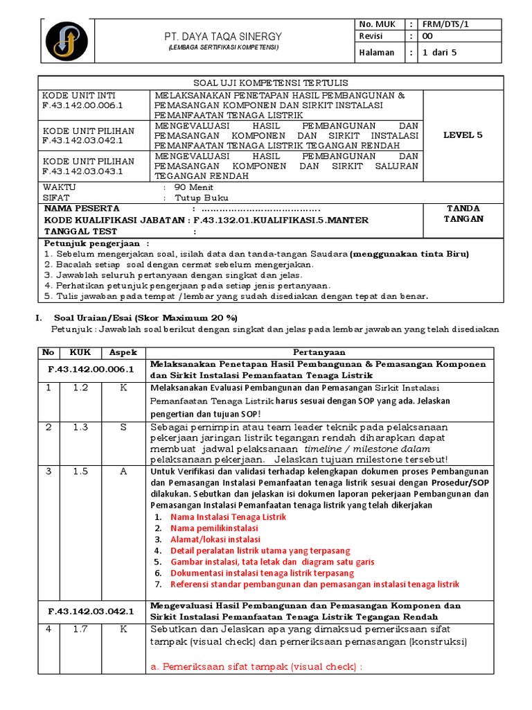 Bocoran Jawaban IPTL Bangsang TR Level 5 | PDF