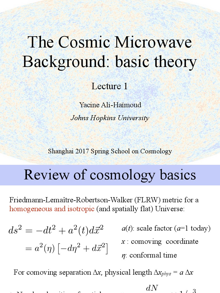 Cosmology Basics for Students | PDF | Cosmic Microwave Background | Physical Cosmology