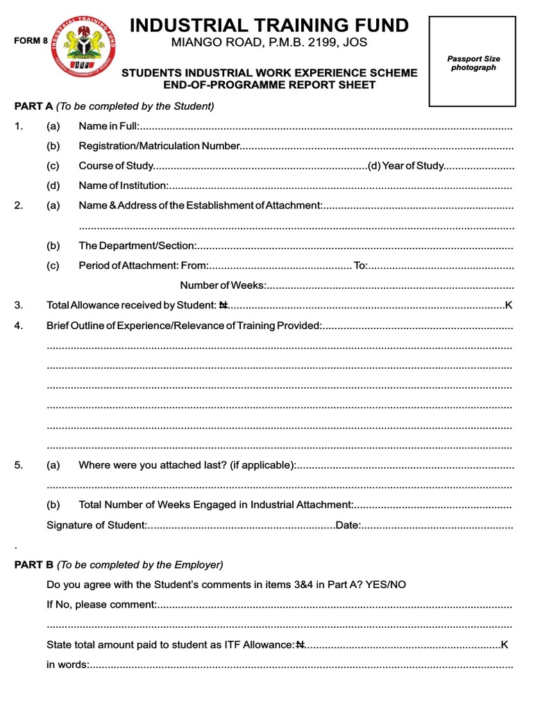 Itf Form 8 PDF | PDF