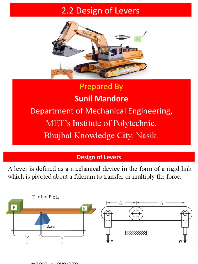 Design of Levers | PDF | Lever | Stress (Mechanics)