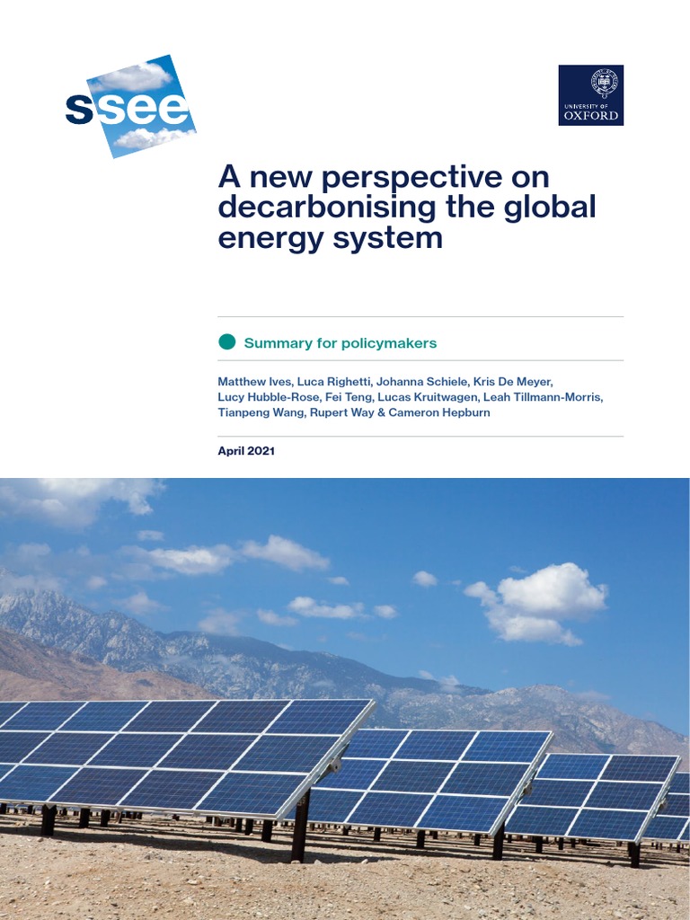 A new perspective on decarbonising the global energy system through ...