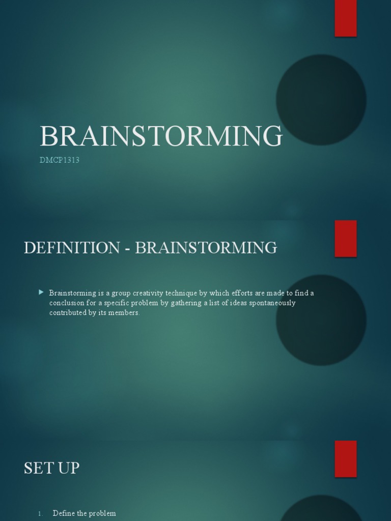 Chapter 4 - Brainstorming | PDF | Brainstorming | Learning