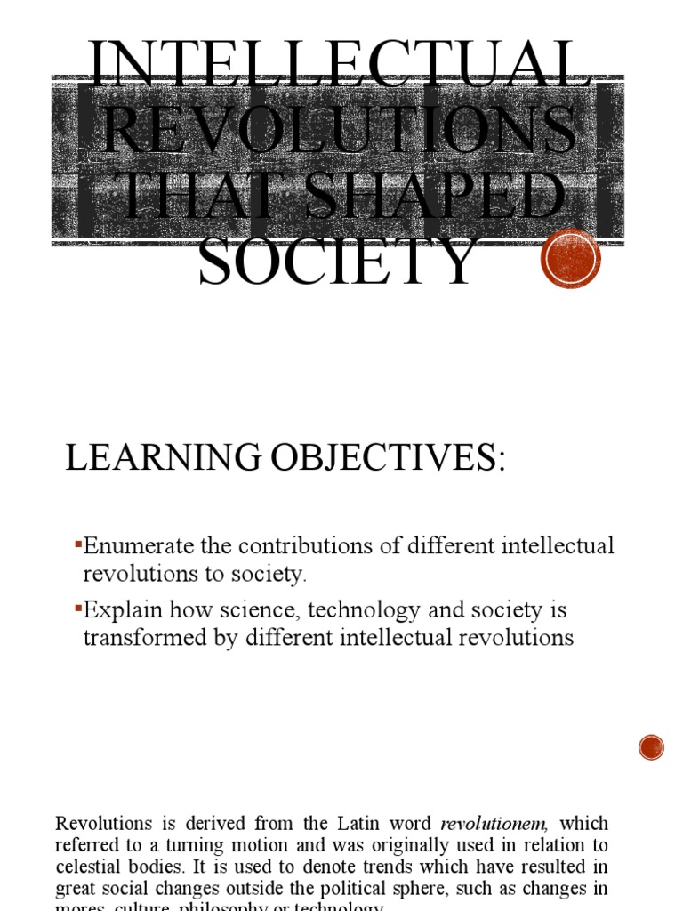 Intellectual Revolutions That Shaped Society | PDF | Science | Sigmund ...