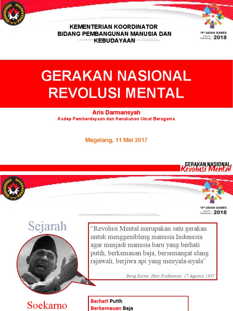 Gerakan Nasional Revolusi Mental: Kementerian Koordinator Bidang Pembangunan Manusia Dan ...