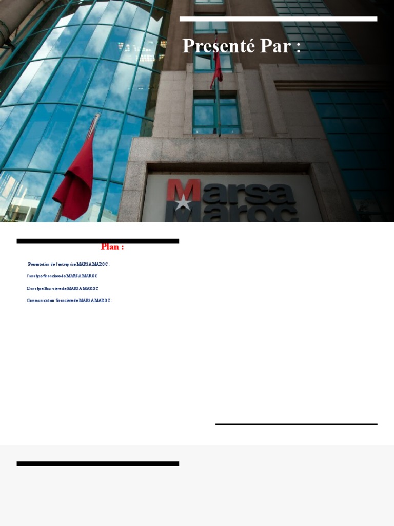 Presentation MARSA MAROC | PDF
