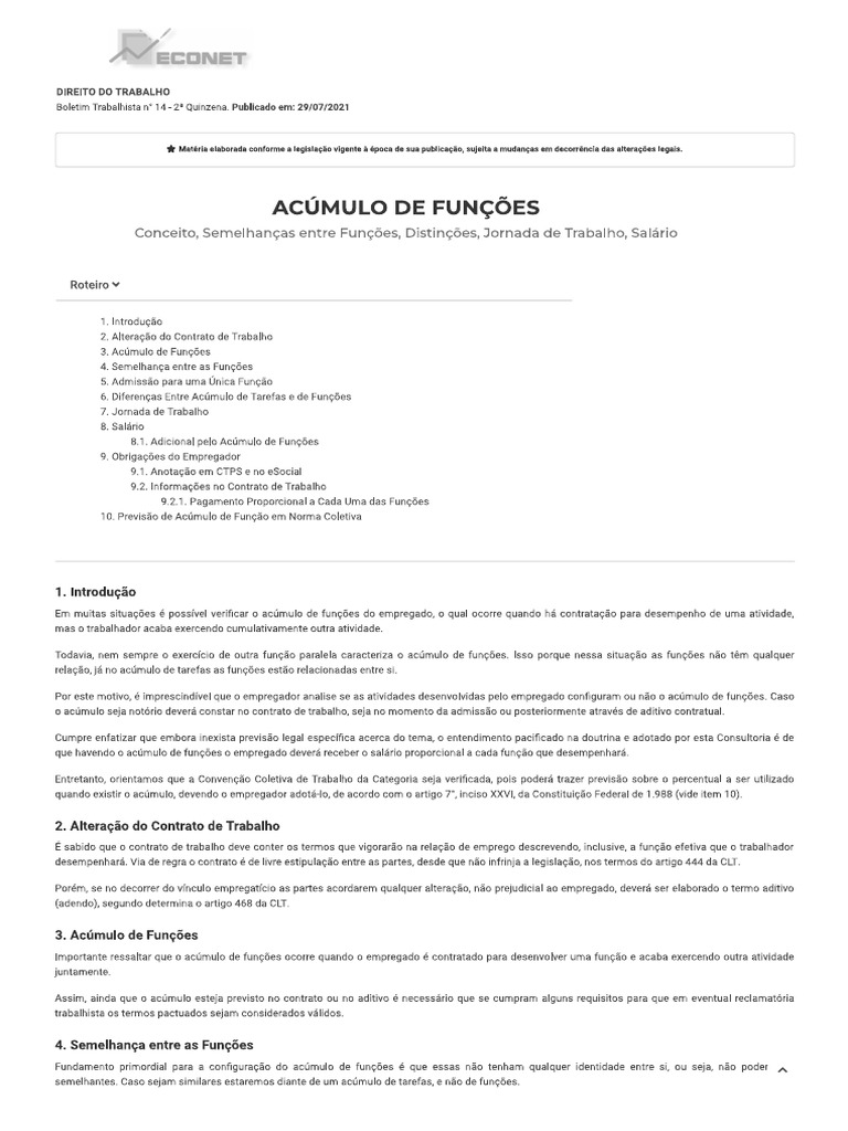 Acumulo de Função | PDF