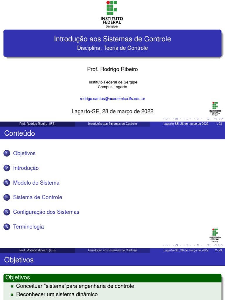 Teoria de Controle Aula 2 Introducao PDF | PDF | Matemática | Teoria do ... Teoria de Controle Aula 2 Introducao PDF | PDF | Matemática | Teoria do ...