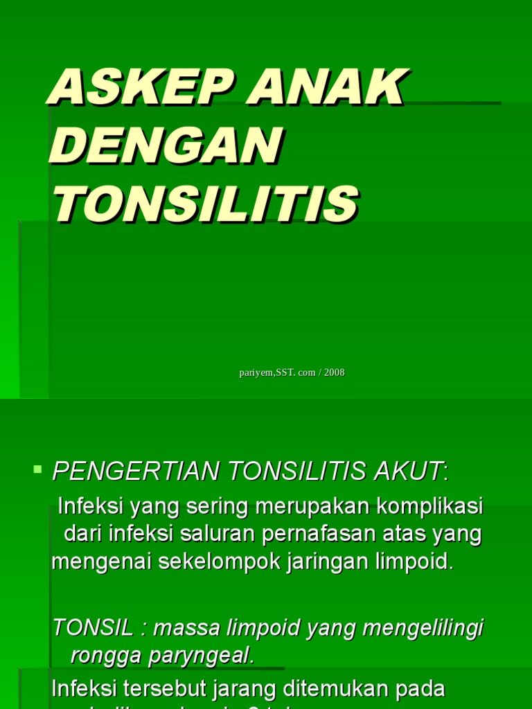 ASKEP ANAK DENGAN TONSILITIS | PDF
