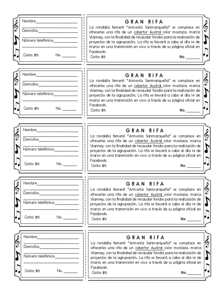 Boletos para La Rifa-1 | PDF