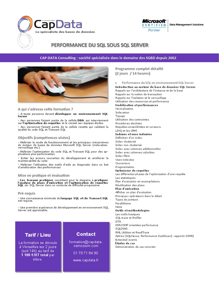 Performance SQL Sous SQL Server | PDF Performance SQL Sous SQL Server | PDF