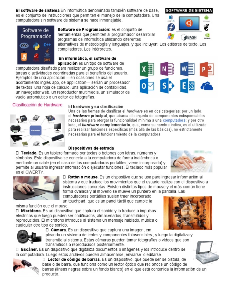 El Software de Sistema | PDF | Software de la aplicacion | Periférico