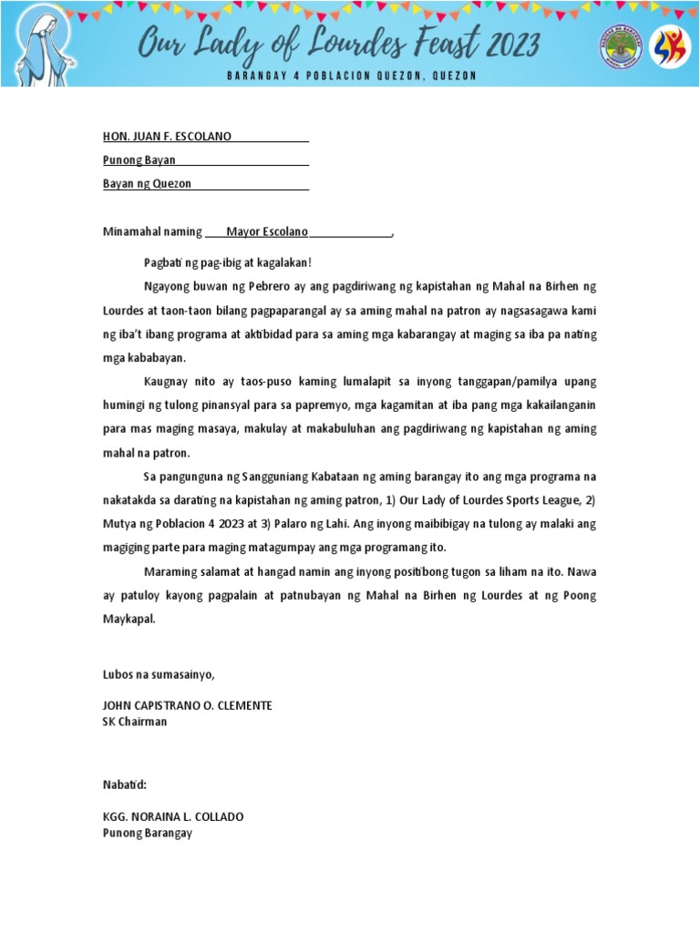 Fiesta Solicitation | PDF