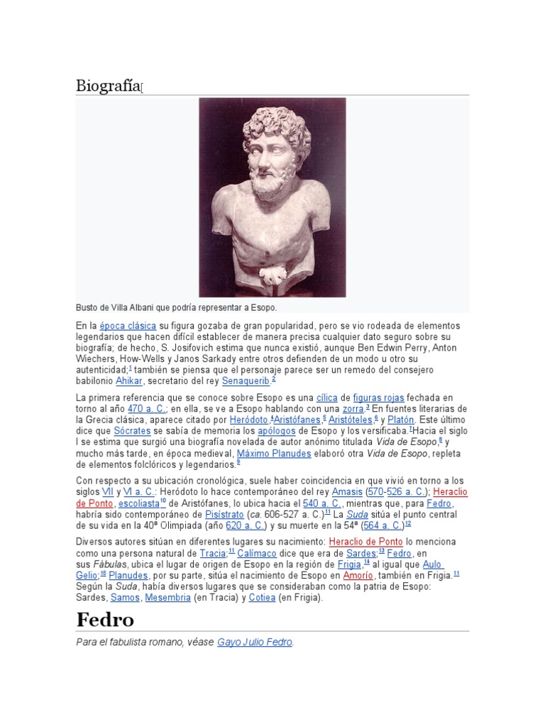 Biografía: Fedro | PDF | Esopo