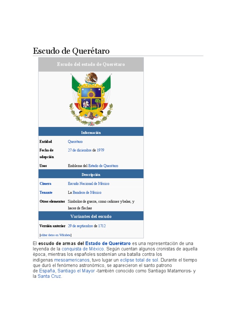 Escudo de Querétaro | PDF | Heráldica | Los símbolos