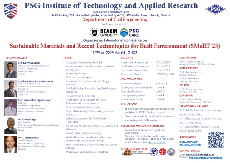 SMaRT'23 PSGiTech | Download Free PDF | Engineering