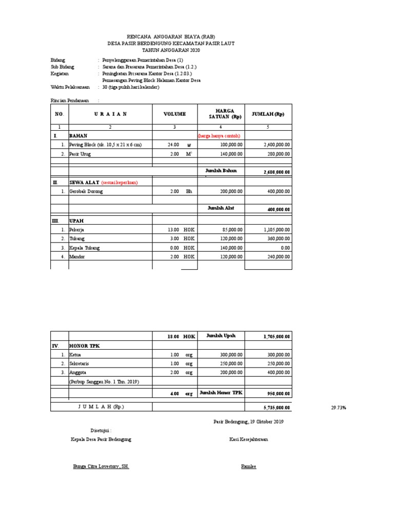 RAB Paving Block | PDF