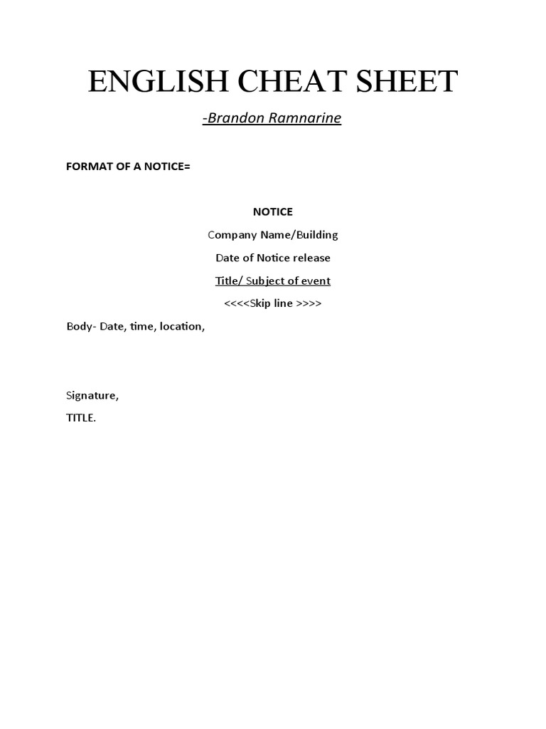 English Formats | PDF