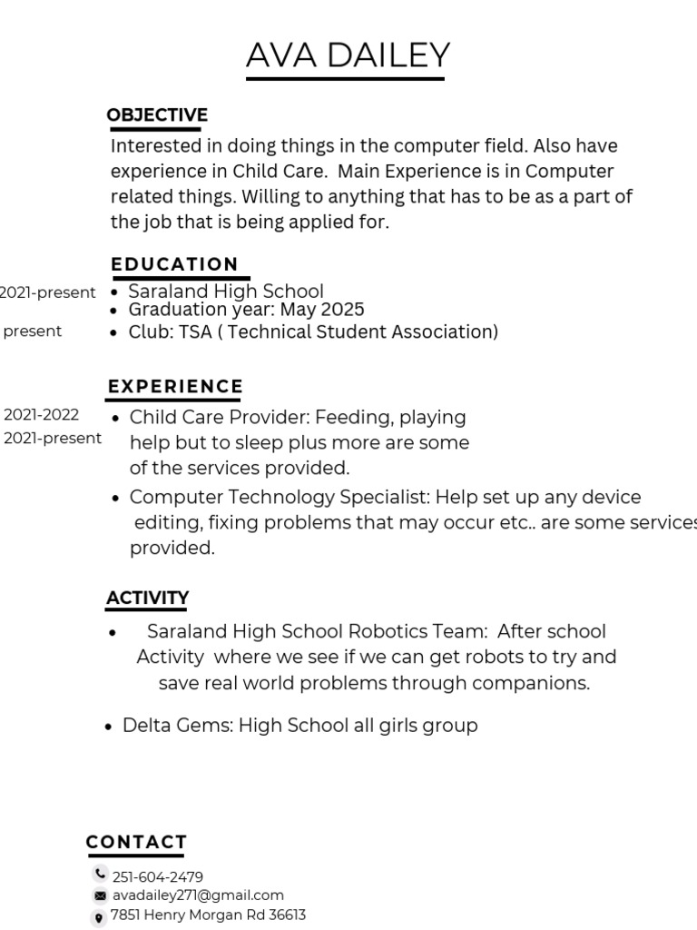 Avas Resume | PDF