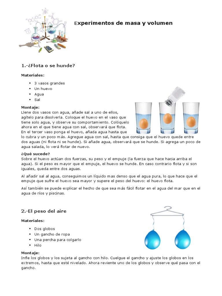 Experimentos | PDF | Agua | Botella