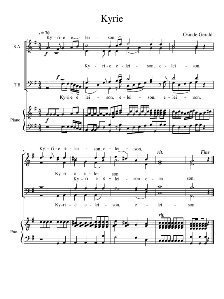 Kyrie Eleison Sheet Music PDF | PDF | Mass (Liturgy)