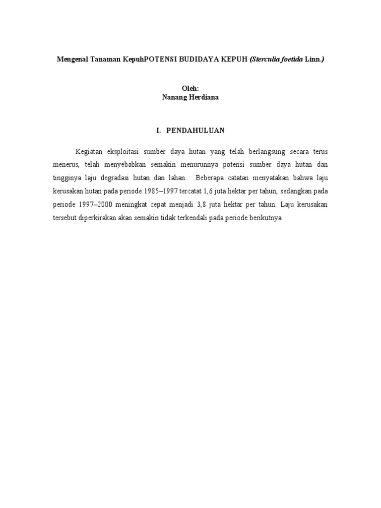 1. Mengenal Tanaman Kepuh | PDF