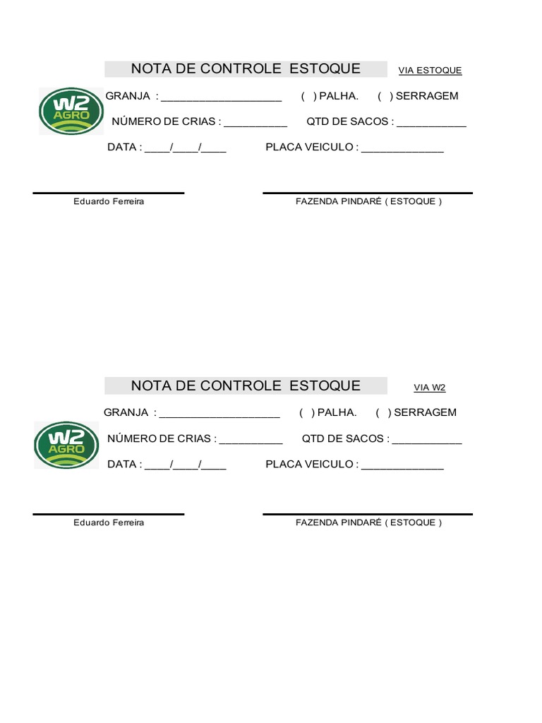 Modelo Nota de Entrega Excel | PDF