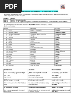 Conjugación y Vocabulario en Español | PDF | Color | Ropa