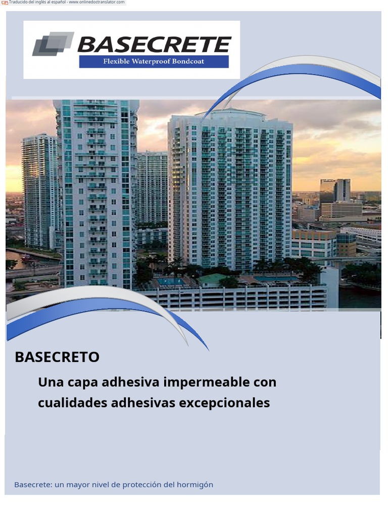 Basecrete PDF1 (3) Español PDF | PDF | Hormigón | Corrosión