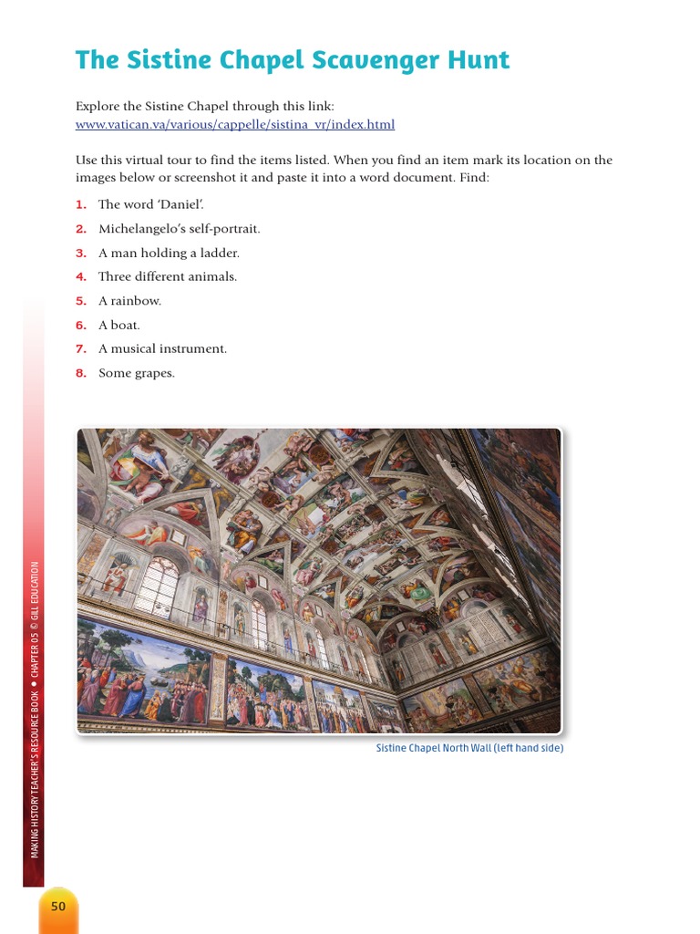 The Sistine Chapel Scavenger Hunt: WWW - Vatican.va/various/cappelle ...