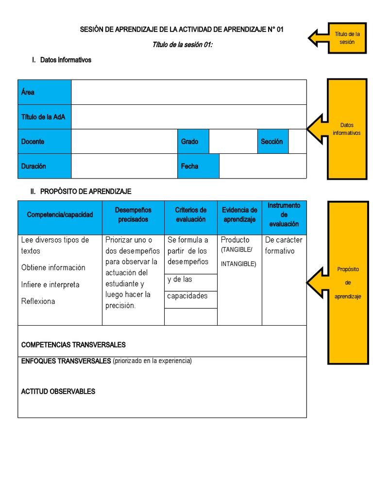 Sesión de Aprendizaje | PDF | Aprendizaje | Evaluación