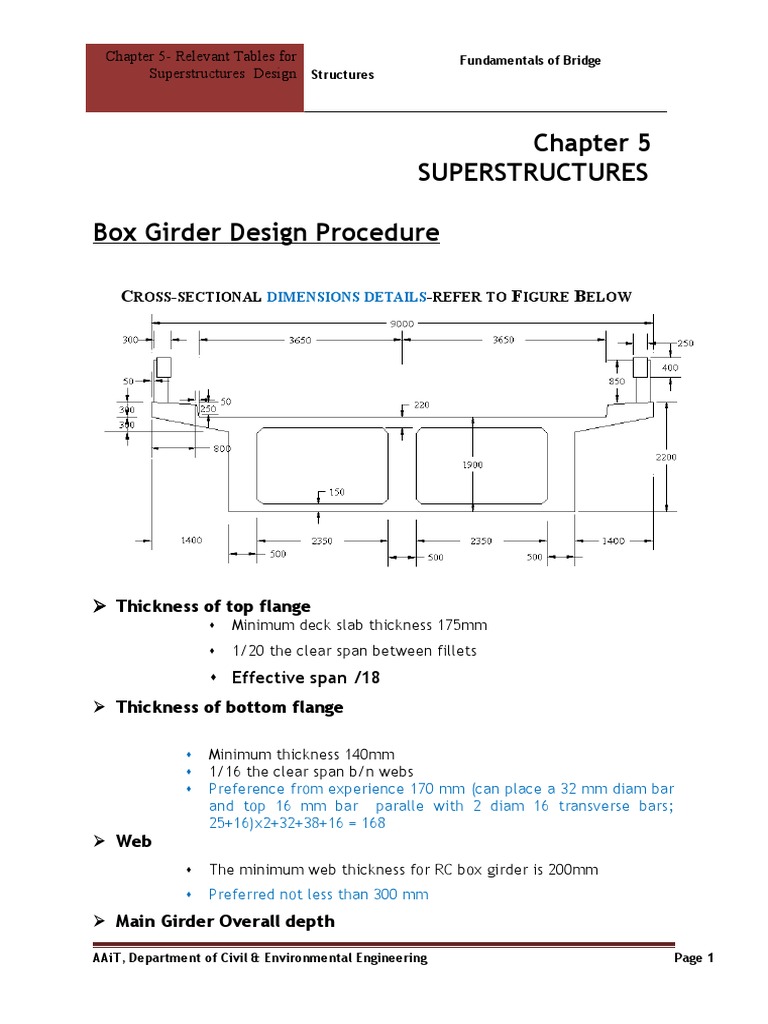 Bridge-Ch-5-Box-Girder Design | PDF | Bridge | Concrete