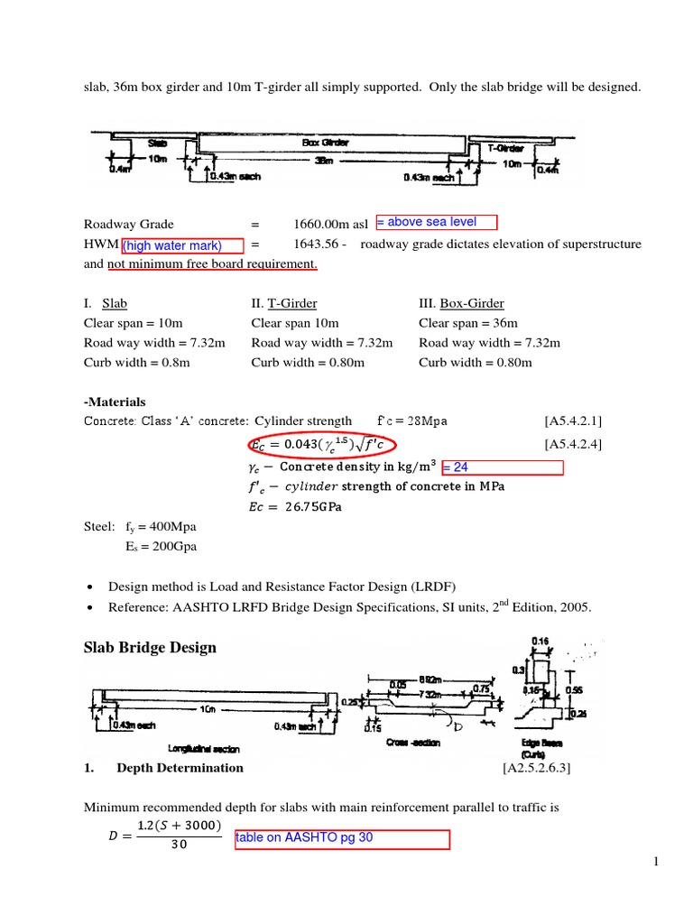Slab Bridge Design Specifications | PDF | Bridge | Stress (Mechanics)