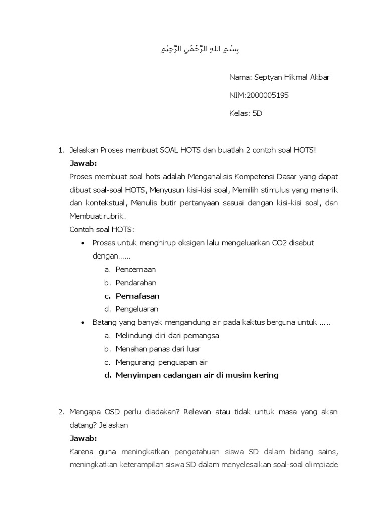 UAS P2 IPA - Septyan Hikmal Akbar - 2000005195 - 5D | PDF