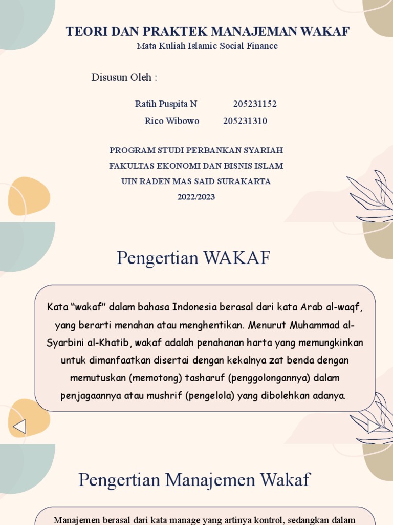 Wakaf | PDF | Pengembangan Diri