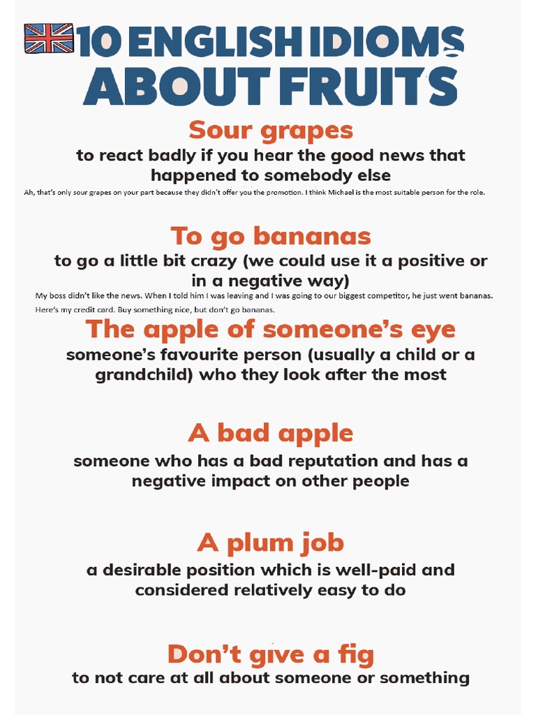 English Idioms About Fruits | PDF