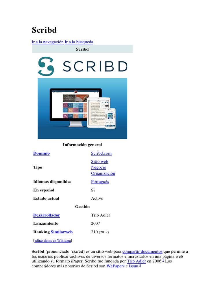Lo Que Sabemos de Scribd | PDF | Scribd | Informática