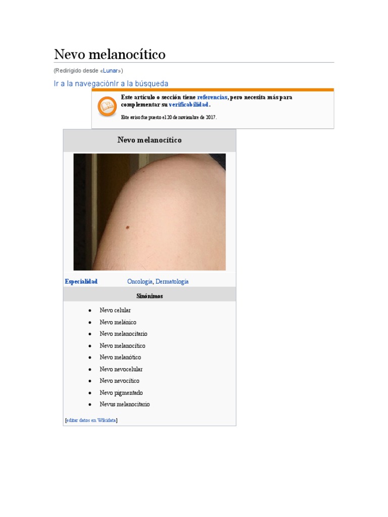 Nevo Melanocítico: Guía Completa | PDF | Dermatología | Sistema ...
