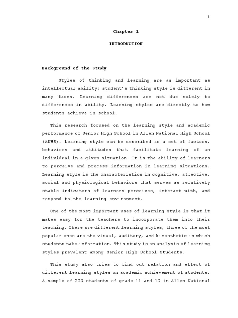 Sample Research Paper PDF | PDF | Learning Styles | Learning