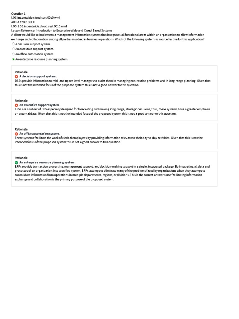 Wiley CPAexcel - BEC - Assessment Review - 3 | PDF | Internal Control | Audit